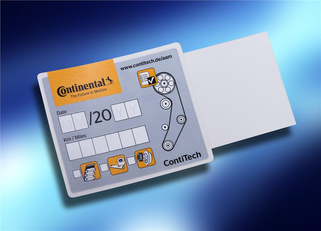 ContiTech Improves Timing Belt Change Sticker - Auto Service World